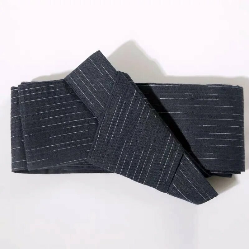 Женское традиционное японское кимоно Юката из хлопка Черный, 9