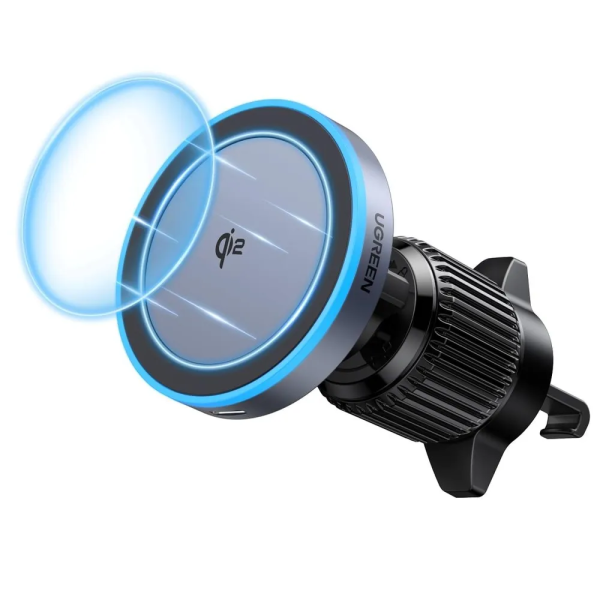 Автодержатель UGREEN W708 Magnetic Car Wireless Charger Qi2 (35970) Черный