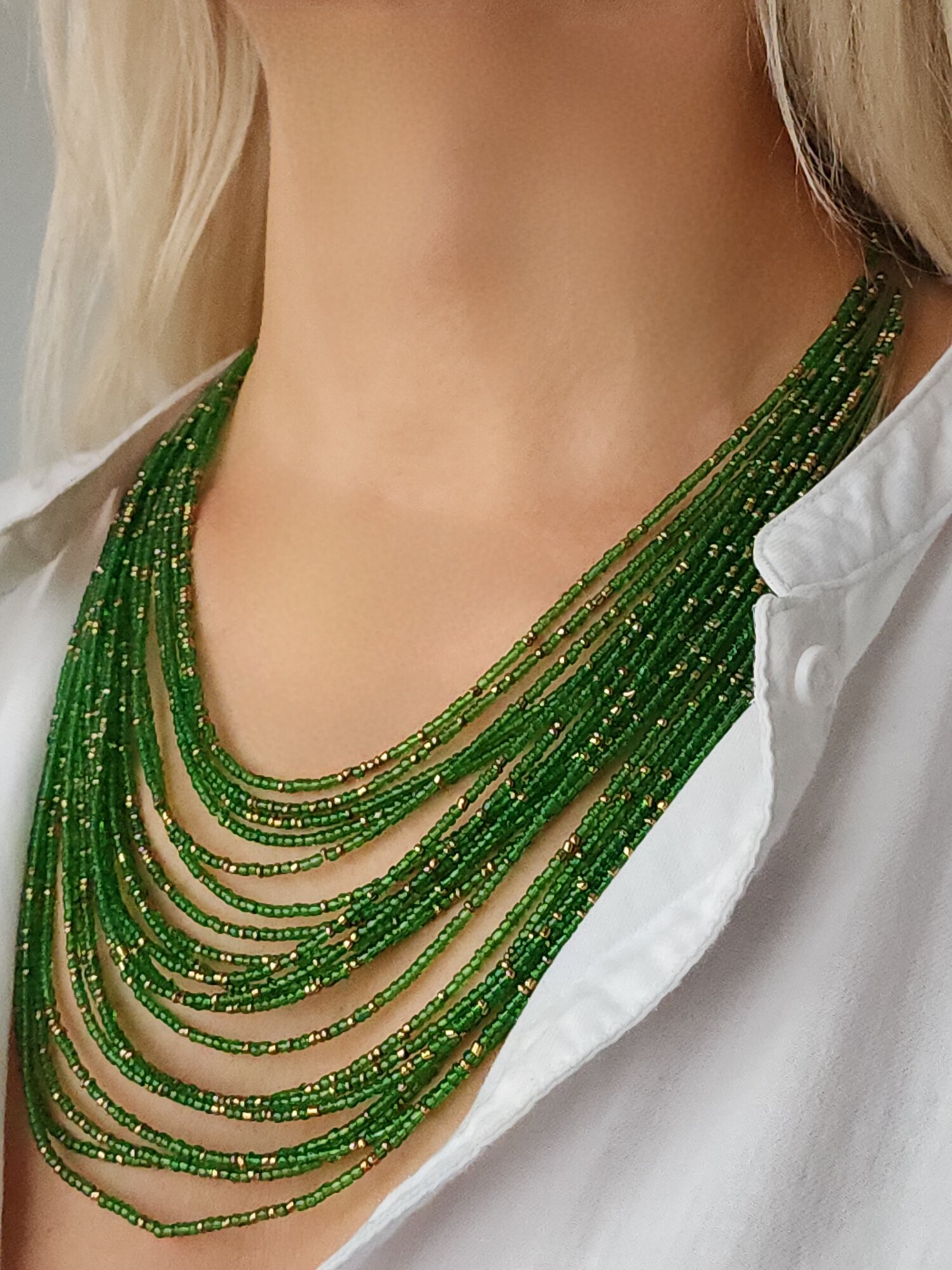 Колье, бисер