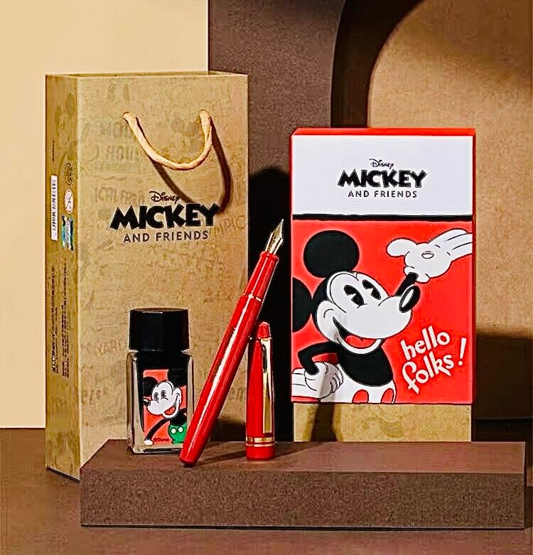 Дисней / Disney Набор ретро с чернильной ручкой Mickey Mouse Hello Folks!
