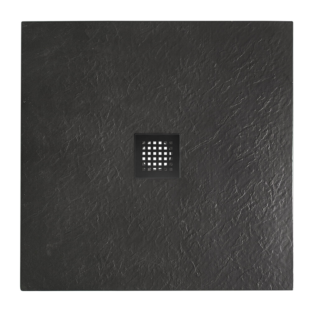 Душевой поддон Belbagno из акрила TRAY-MR-UNO-A-90-35-NERO-NO, форма Квадратная, цвет Черный матовый