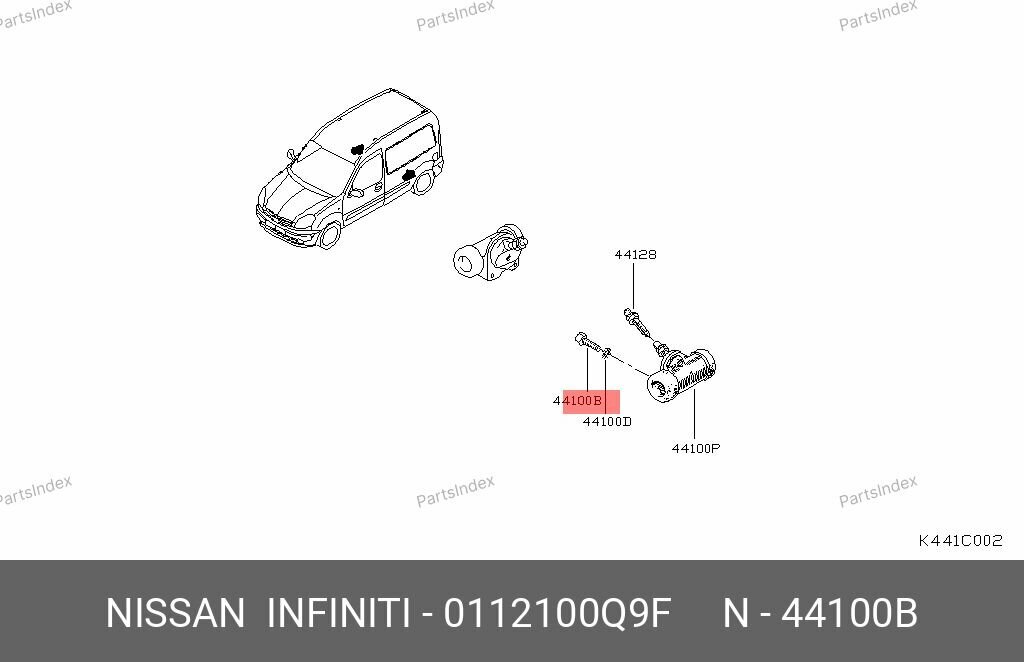Бoлт автомобильный, NISSAN 0112100Q9F