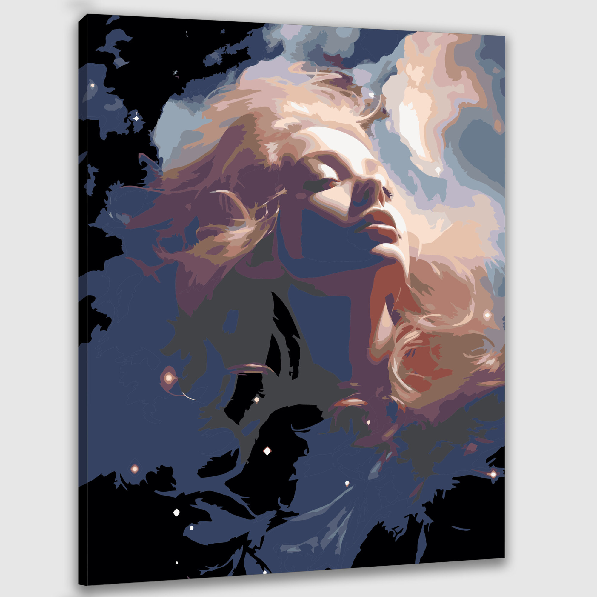 Картина по номерам 40x50 см, фотографии, звездные созвездия, портреты, ночное небо, красота космоса, детали