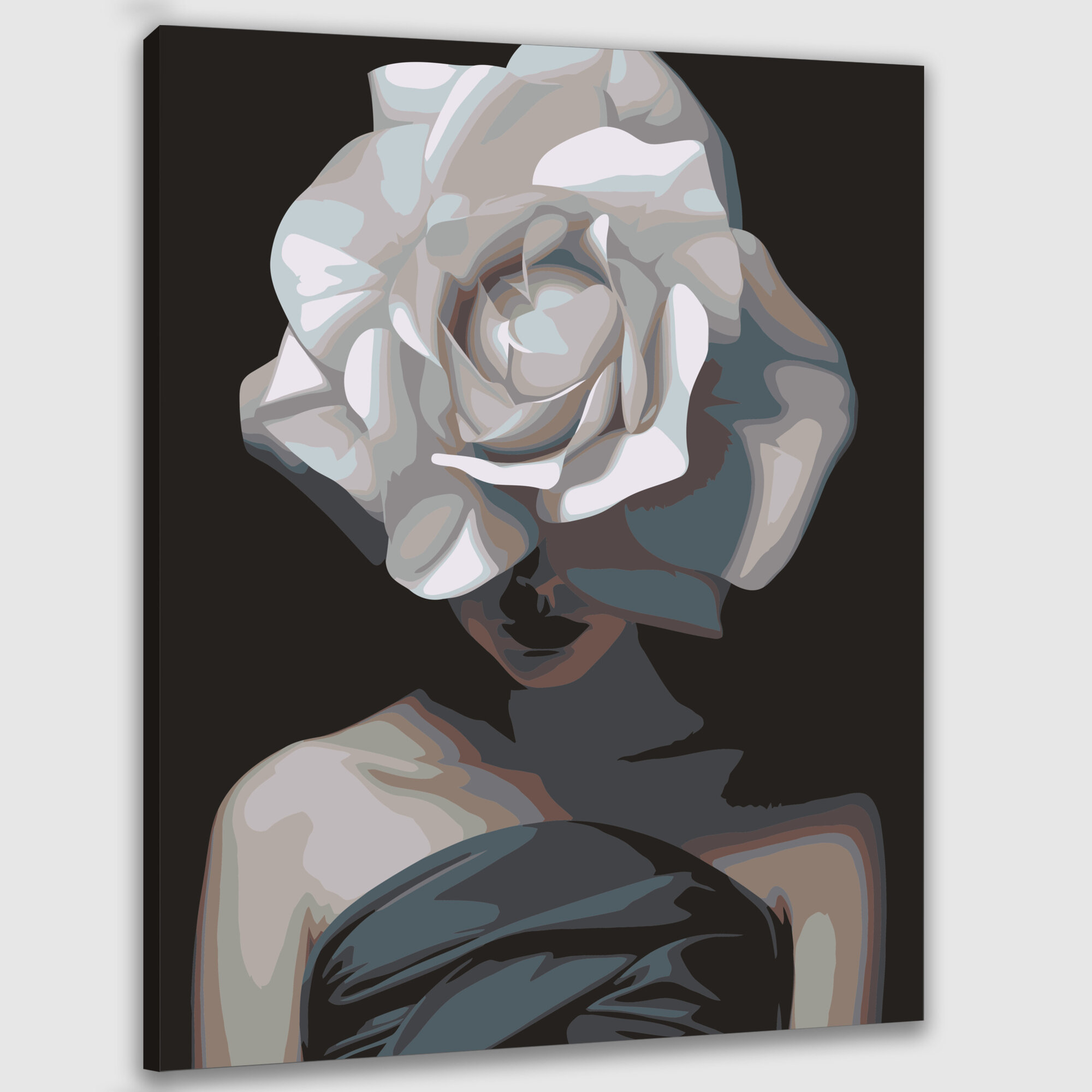 Картина по номерам 40x50 см, картина, Эми Джадд, роза, голова