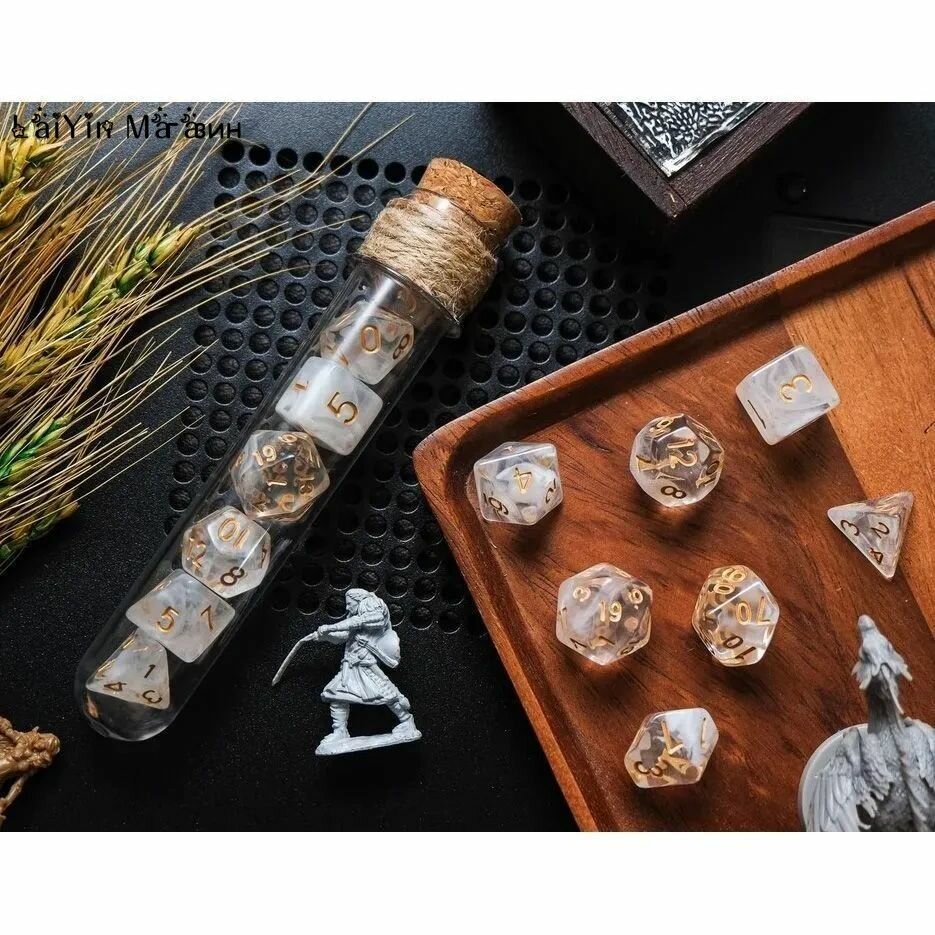 Laiying Кости игральные, дайсы, кубики для DnD (ДнД) 7 шт