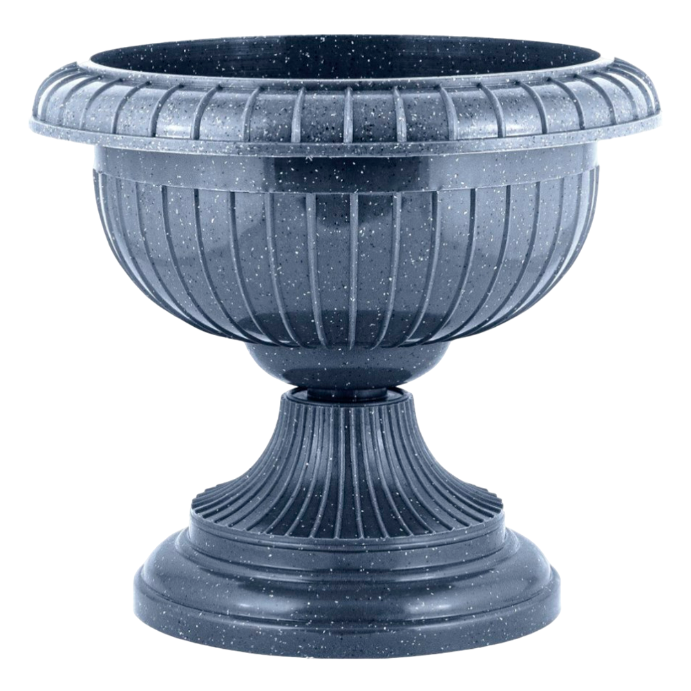 Вазон на ножке большой 9,5л d39,5 h33 см темный камень /4