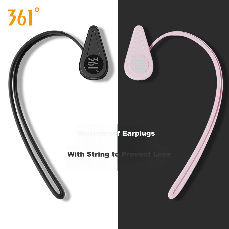 361° Swimming Earplugs, Waterproof, Professional Nose Clip, Adult Bathing Ear Protection, Anti-Water Device, Diving Nose Clip Set, Black
