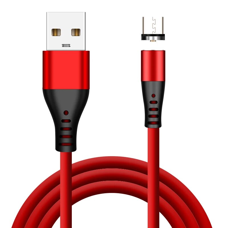 Магнитный кабель USB Type C, Micro USB, 1 м, Red for Micro