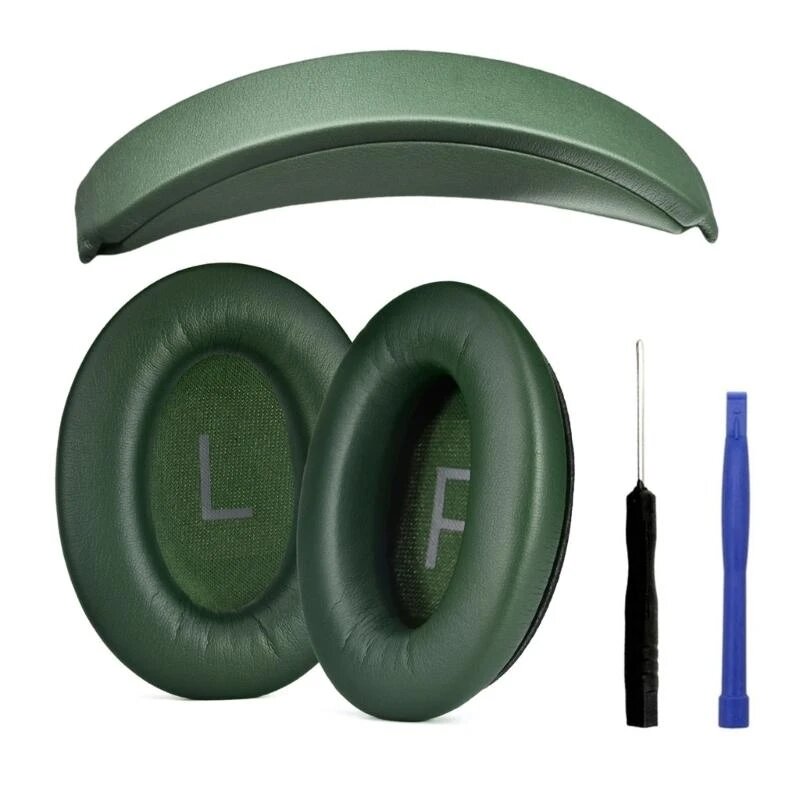 Сменные амбушюры и повязка для наушников BOSE QC45/QC35, Green