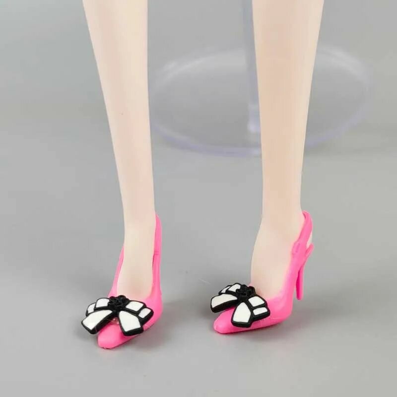 1 пара туфель на высоком каблуке для куклы Барби