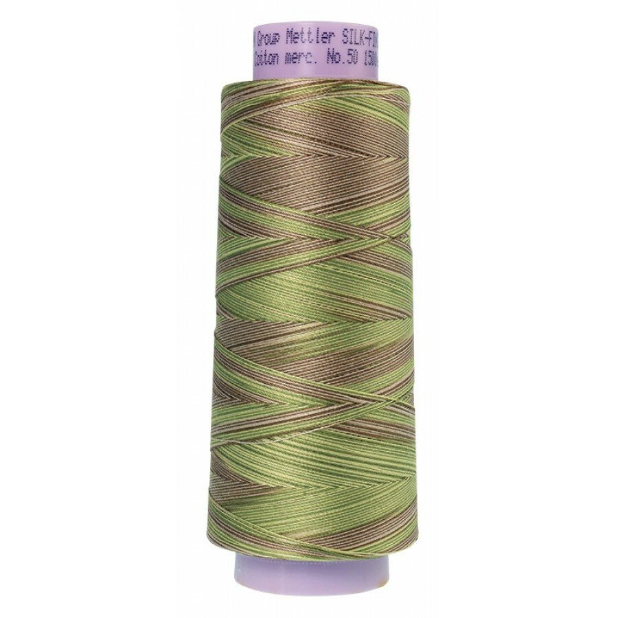 Нить для машинного квилтинга SILK-FINISH MULTI COTTON 50, 1372 м 9820 Green Tea
