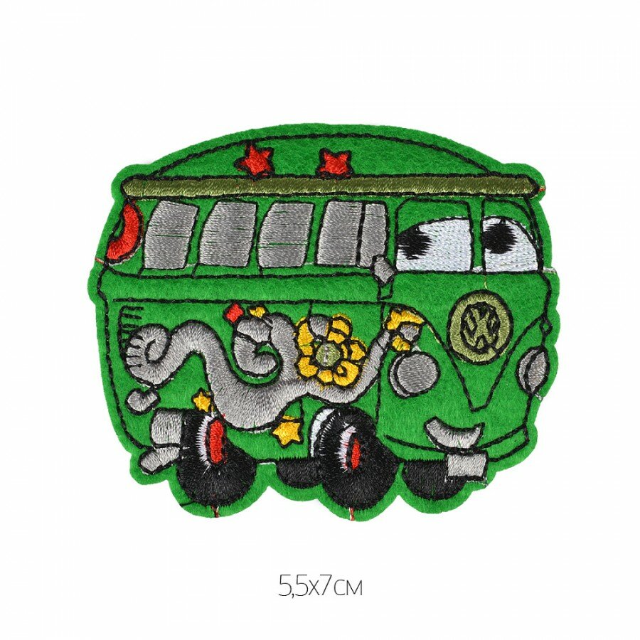 Термоаппликации TBY.2226 Автобус 5,5х7см, уп.10 шт.