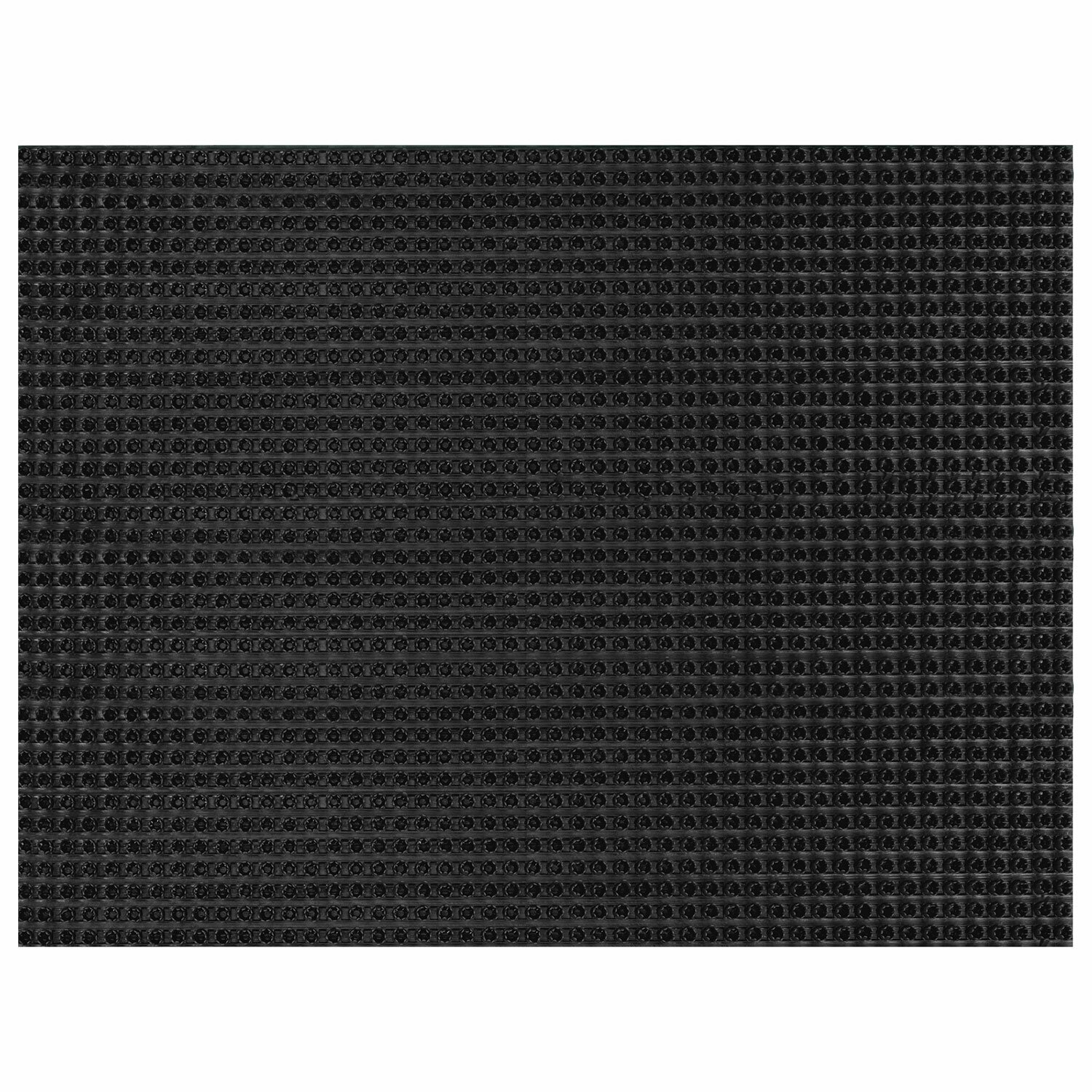 Коврик придверный 45х60 см, черный пластиковый грязезащитный, толщина 10 мм, "травка", PRIMILA, 701063