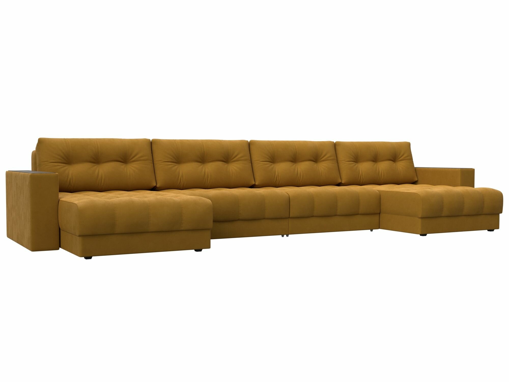 Диван П-образный с декором Бруно НПБ Лонг, Велюр