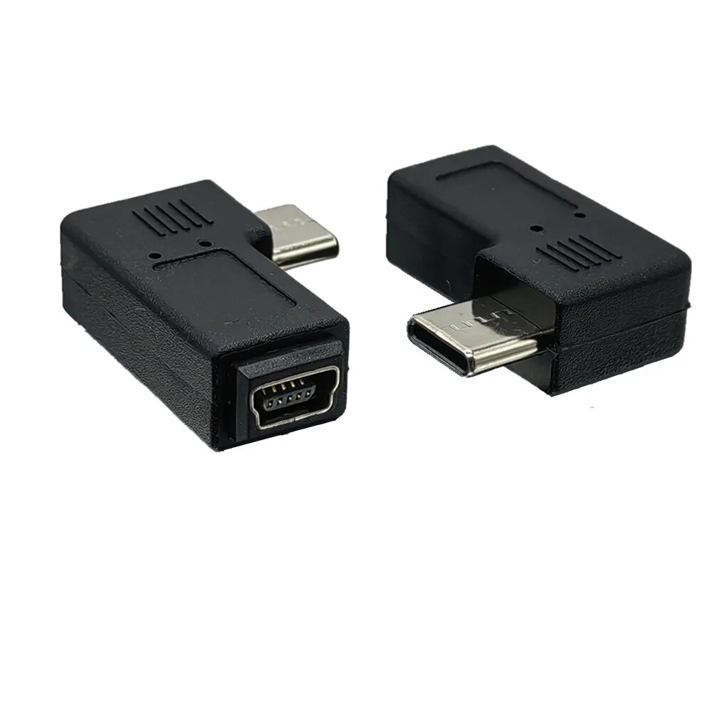 Адаптер Type-C на Mini USB, Straight, черный — фото 1