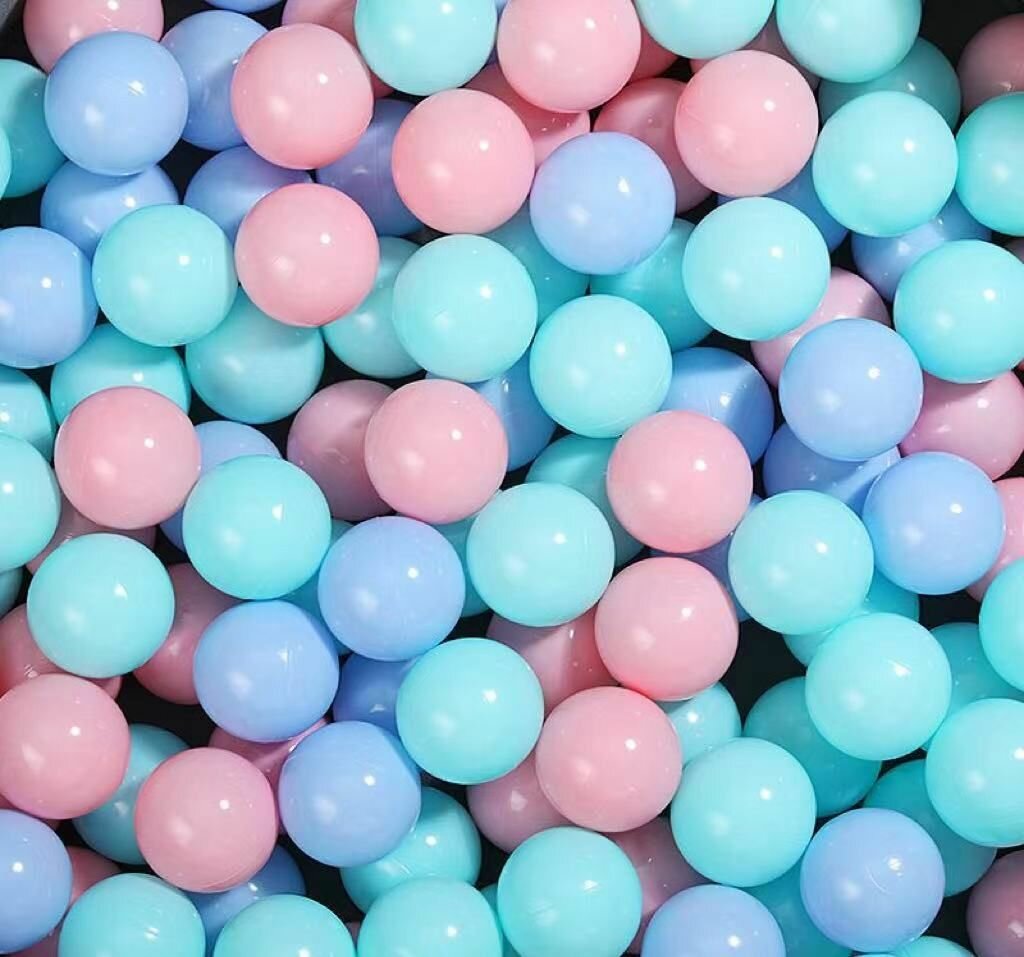 Шарики для сухого бассейна из пластика 500 шт, диаметр 5 см, 6 цветов. Тактильные сенсорные шары, мячи для массажа, детские пластиковые