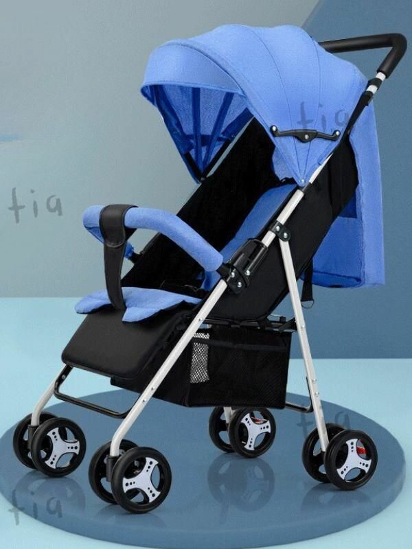 Детская коляска, всесезонная универсальная регулируемый козырек Четырехколесная тележка