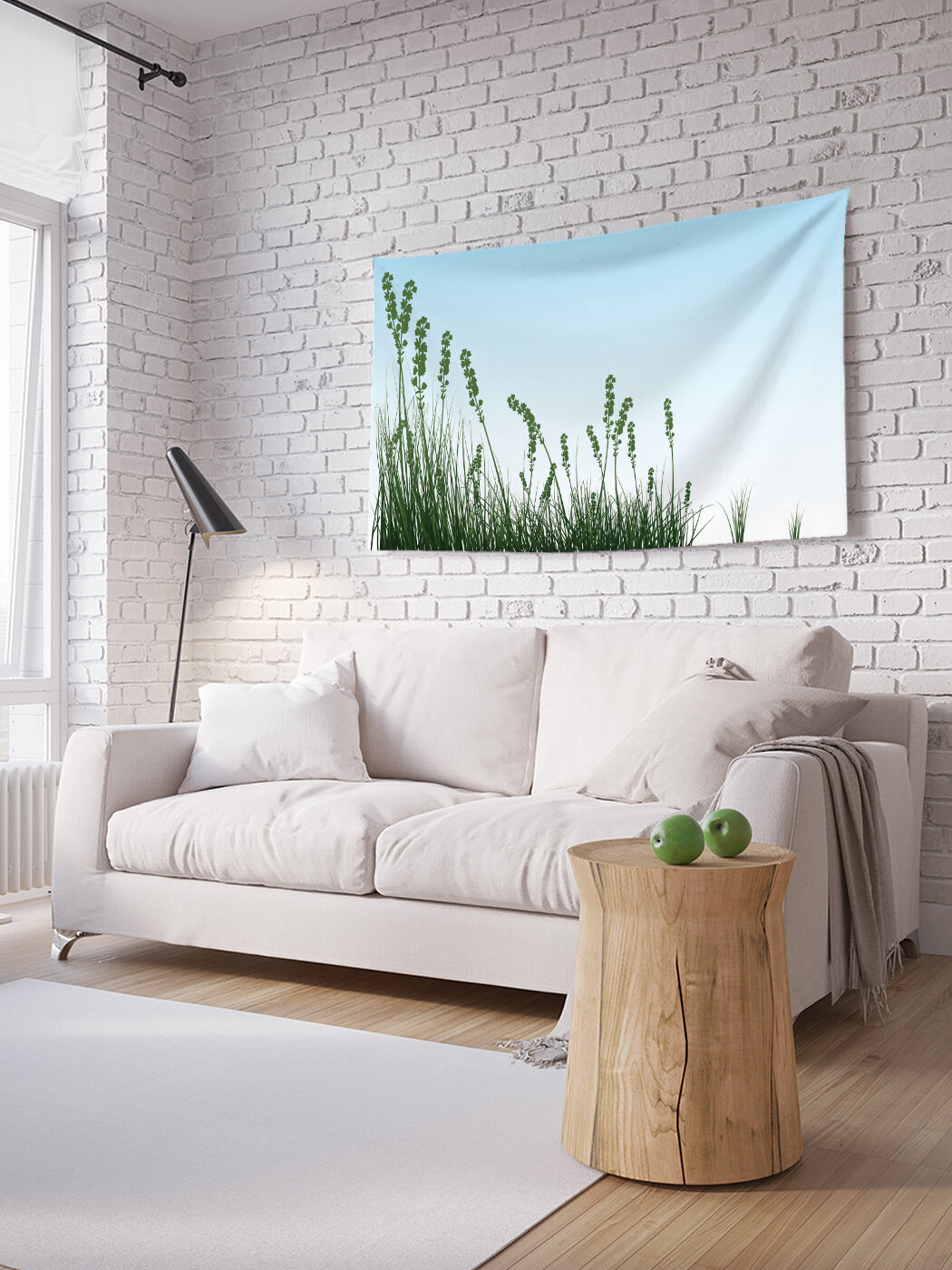 Фотопанно на стену горизонтальный постер 100х150 "Лента камыша", JoyArty