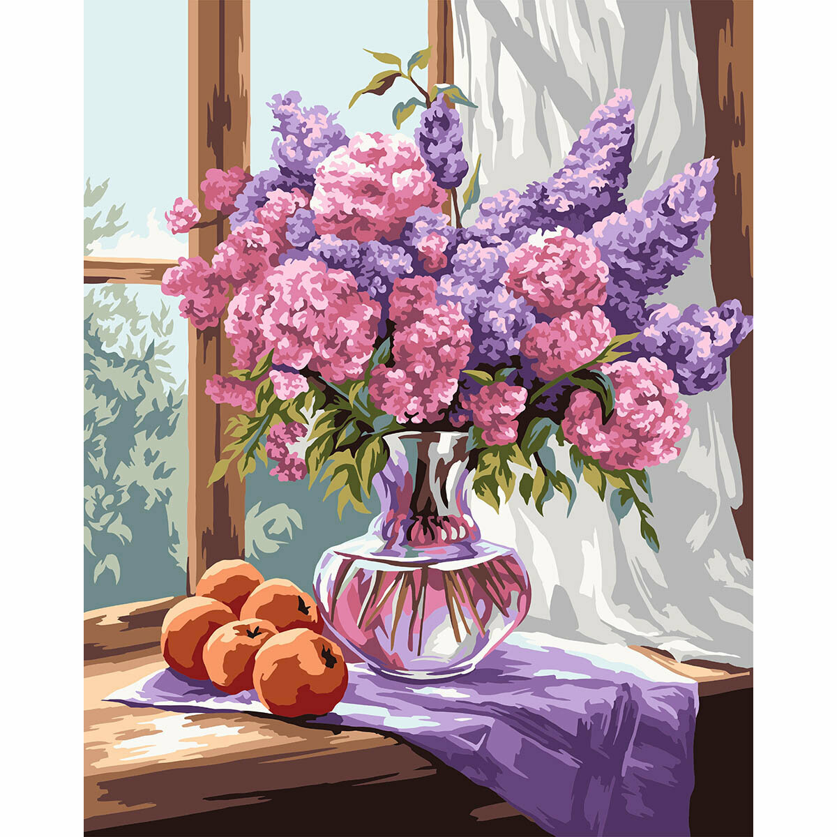 Картина по номерам Русская Живопись Букет гортензий