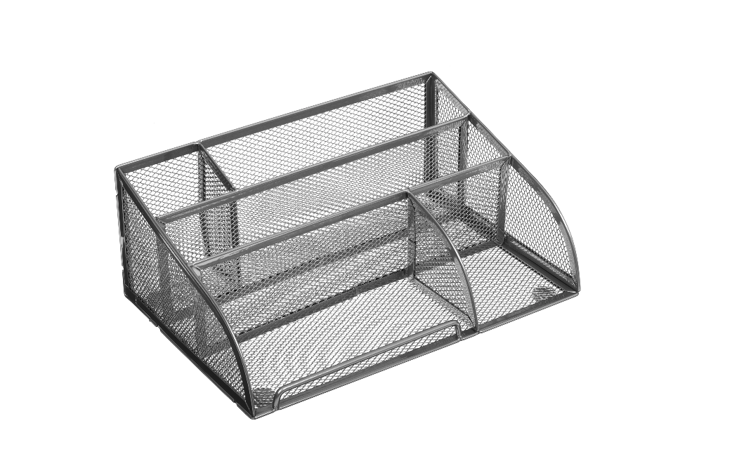 Органайзер Brauberg "Germanium", настольный, 5 секций, серебристый