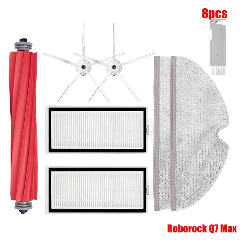 Комплект запасных частей для Xiaomi Roborock Q7 Max/Q7 Max+/T8 Красный, set15