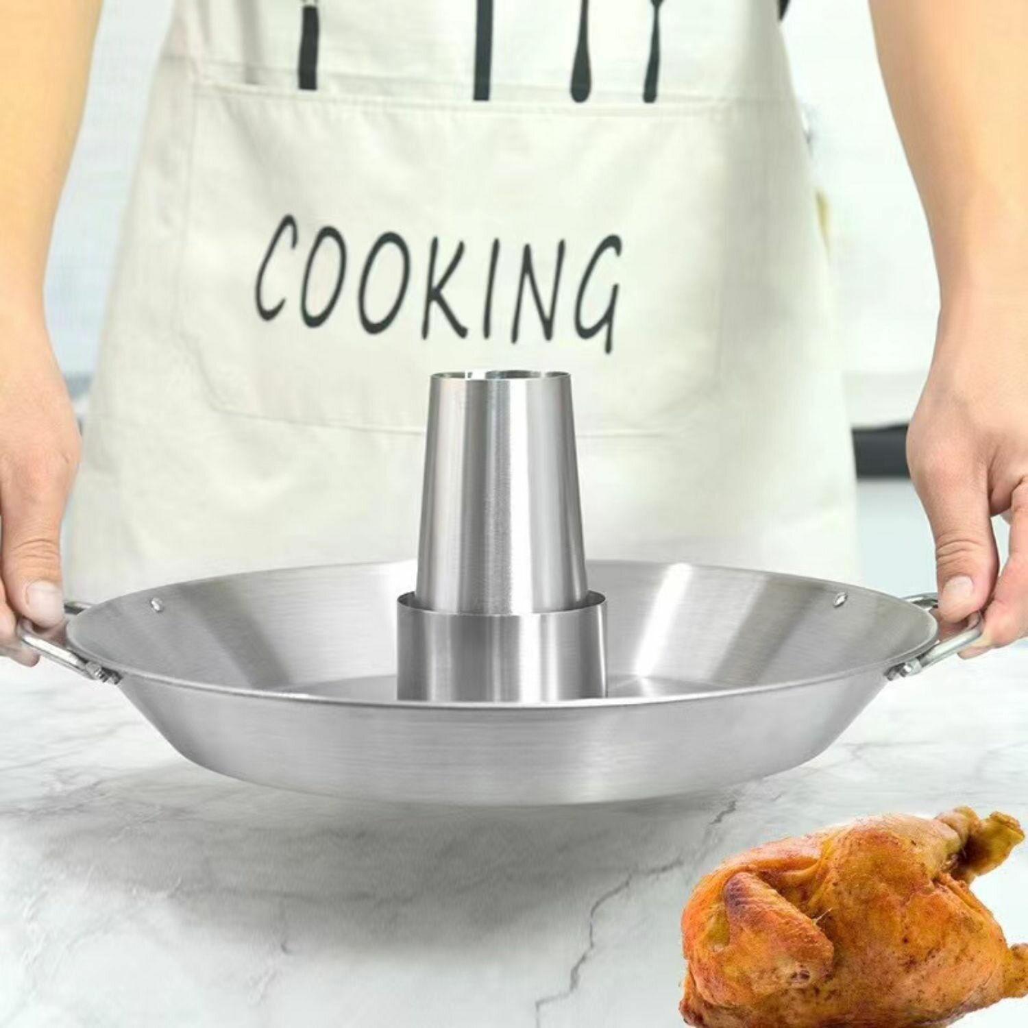 Ростер для курицы/индейки подставка для гриля, барбекю, духовки, нержавеющая сталь