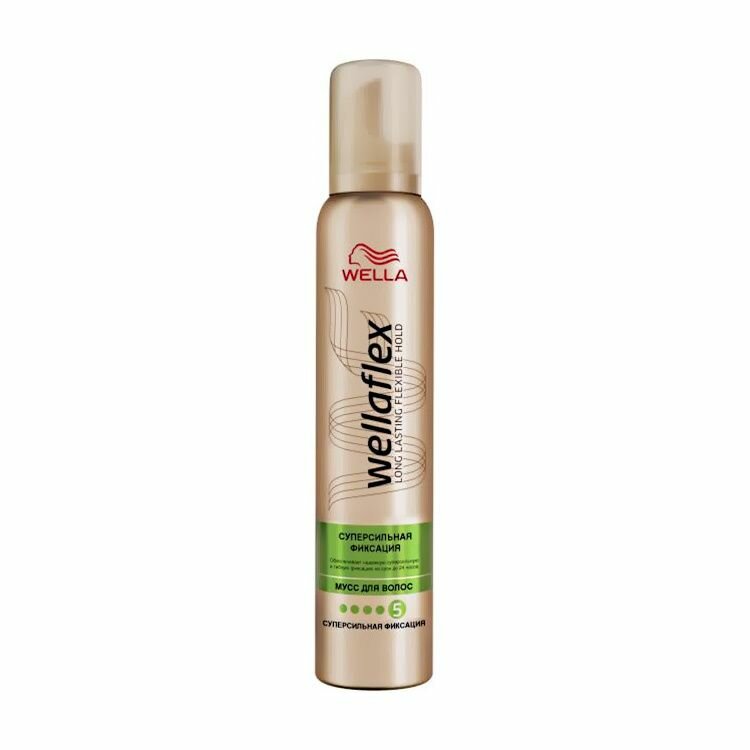 Мусс для волос Wella Wellaflex, суперсильная фиксация, 200 мл