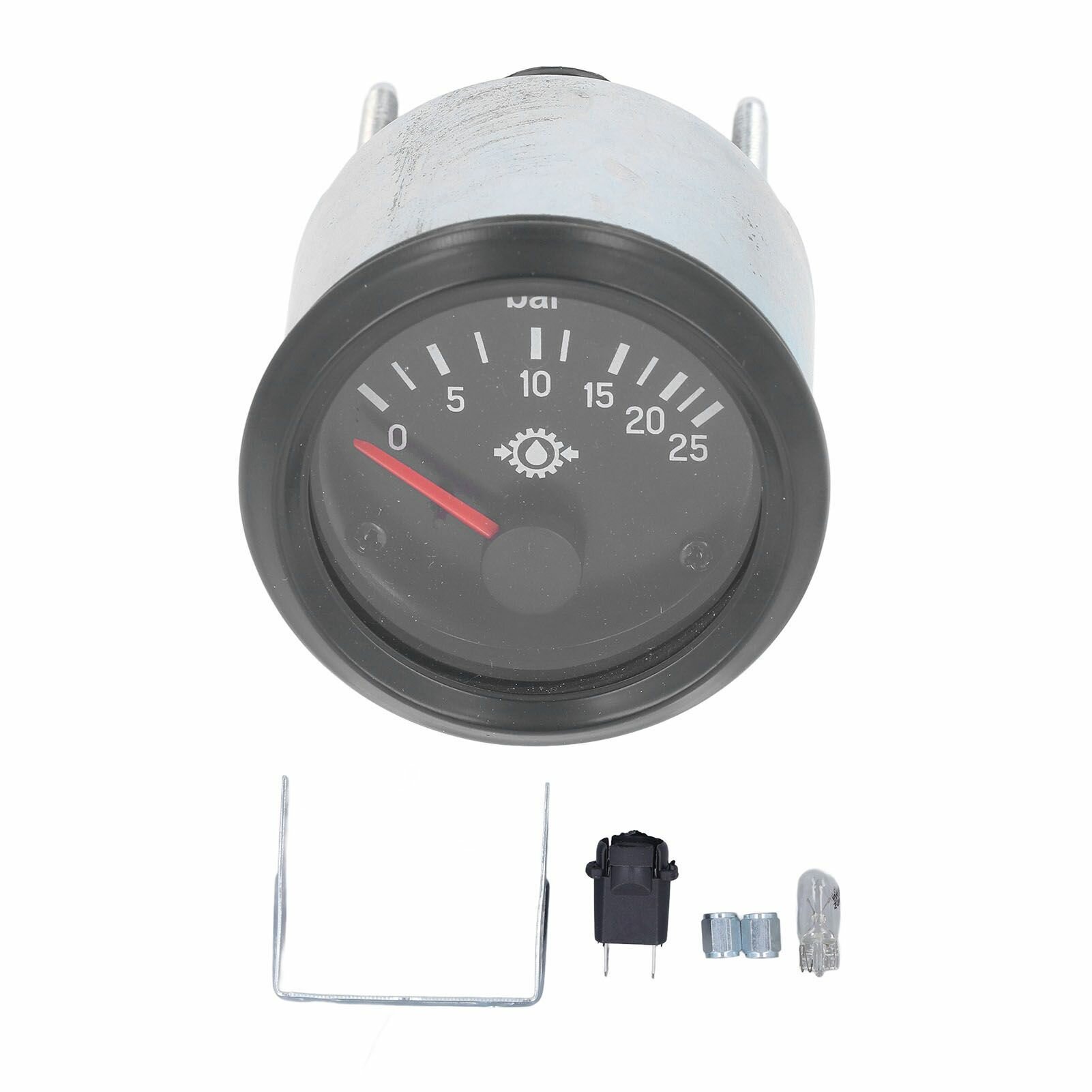 Манометр давления масла 0-25бар 52мм со светодиодной подсветкой 12В