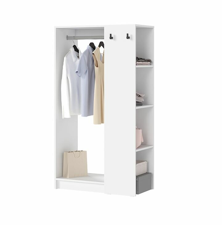 Руна СТЛ 01 Стеллаж Фасад белый/Корпус белый