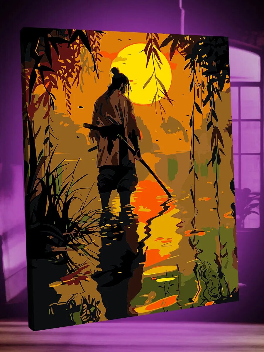 Картина по номерам Самураи