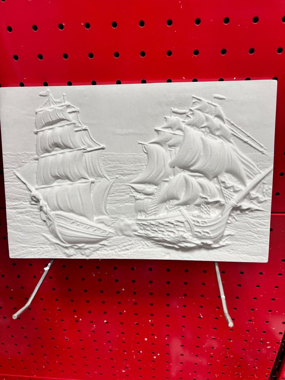 Панно сувенир на стену гипсовое парусники