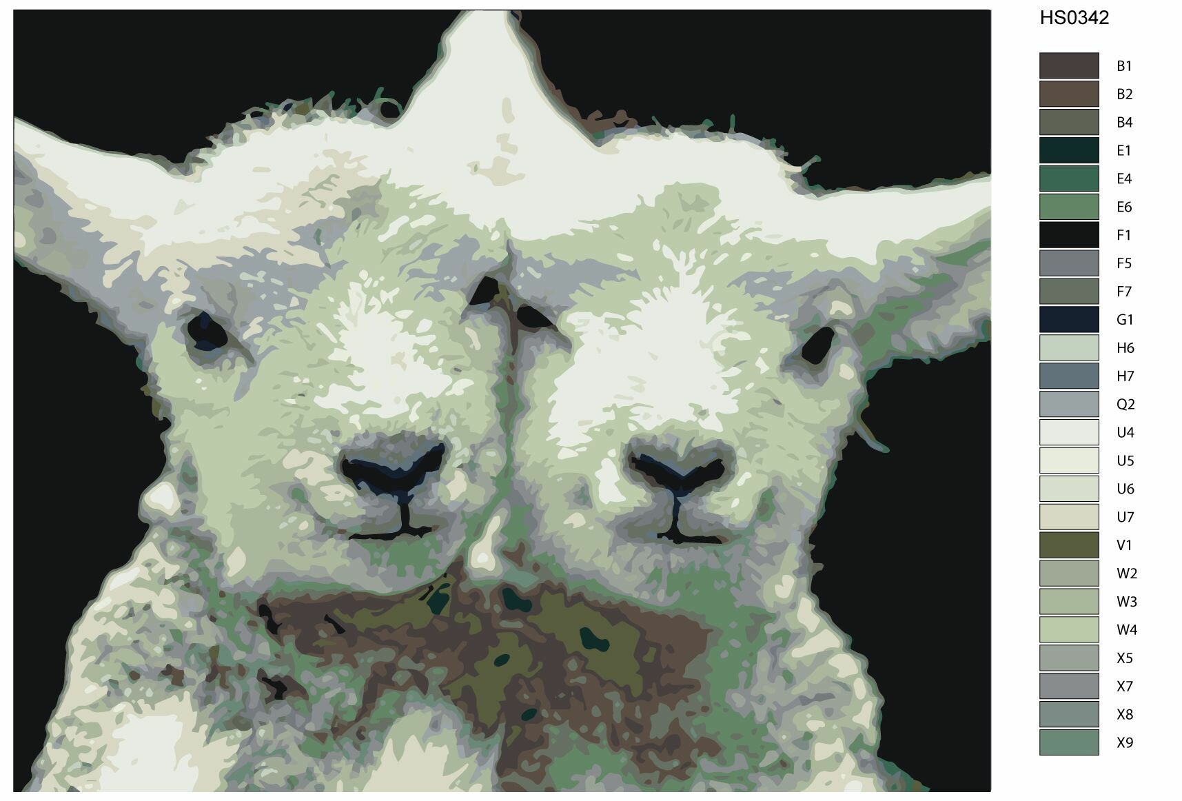 Картина по номерам "Два барашка" HS0342 40x50