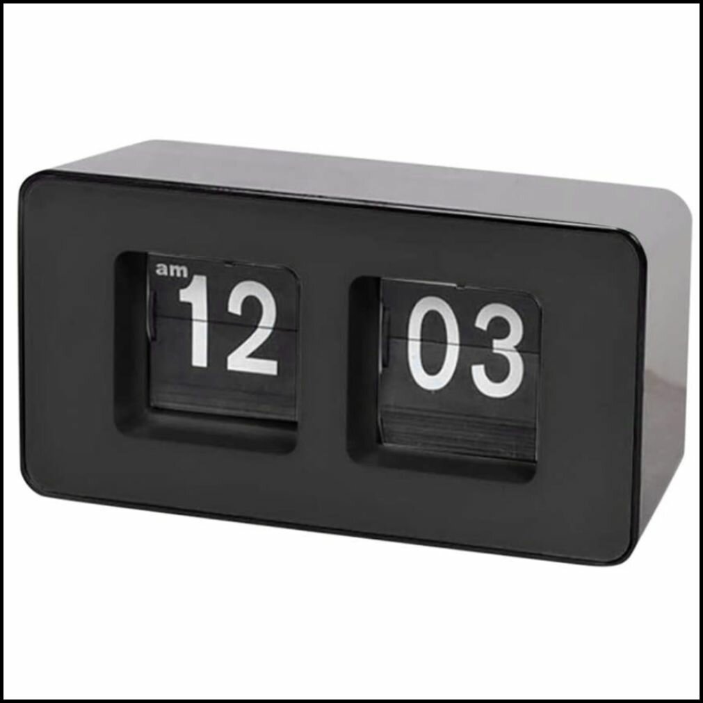 Автоматические перекидные часы, цифровая страница вниз для семейной спальни (черный, 1 шт.)