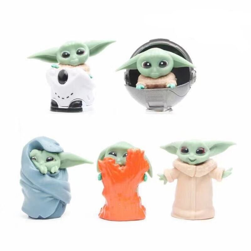Миниатюрные фигурки милого бэби Йоды для коллекционеров и энтузиастов поколения 2 5 штук