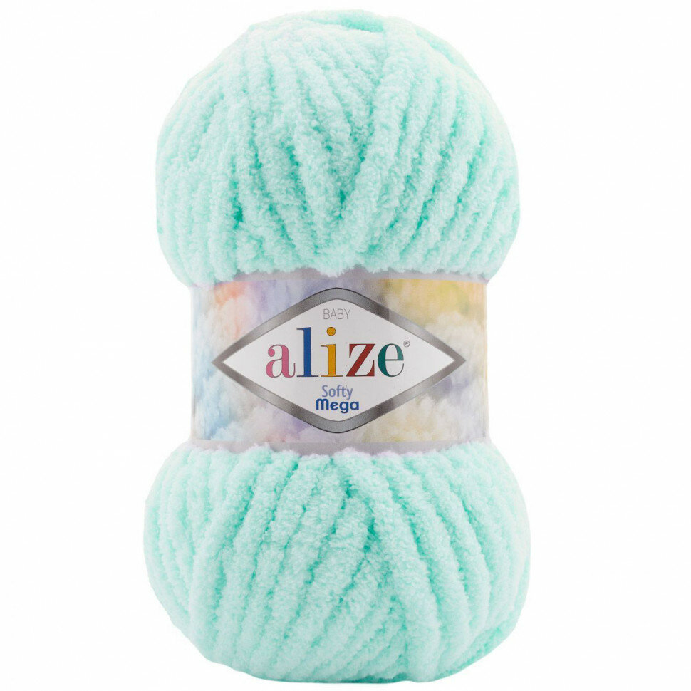 Пряжа Alize SOFTY MEGA 669 св. бирюза (5 мотков)