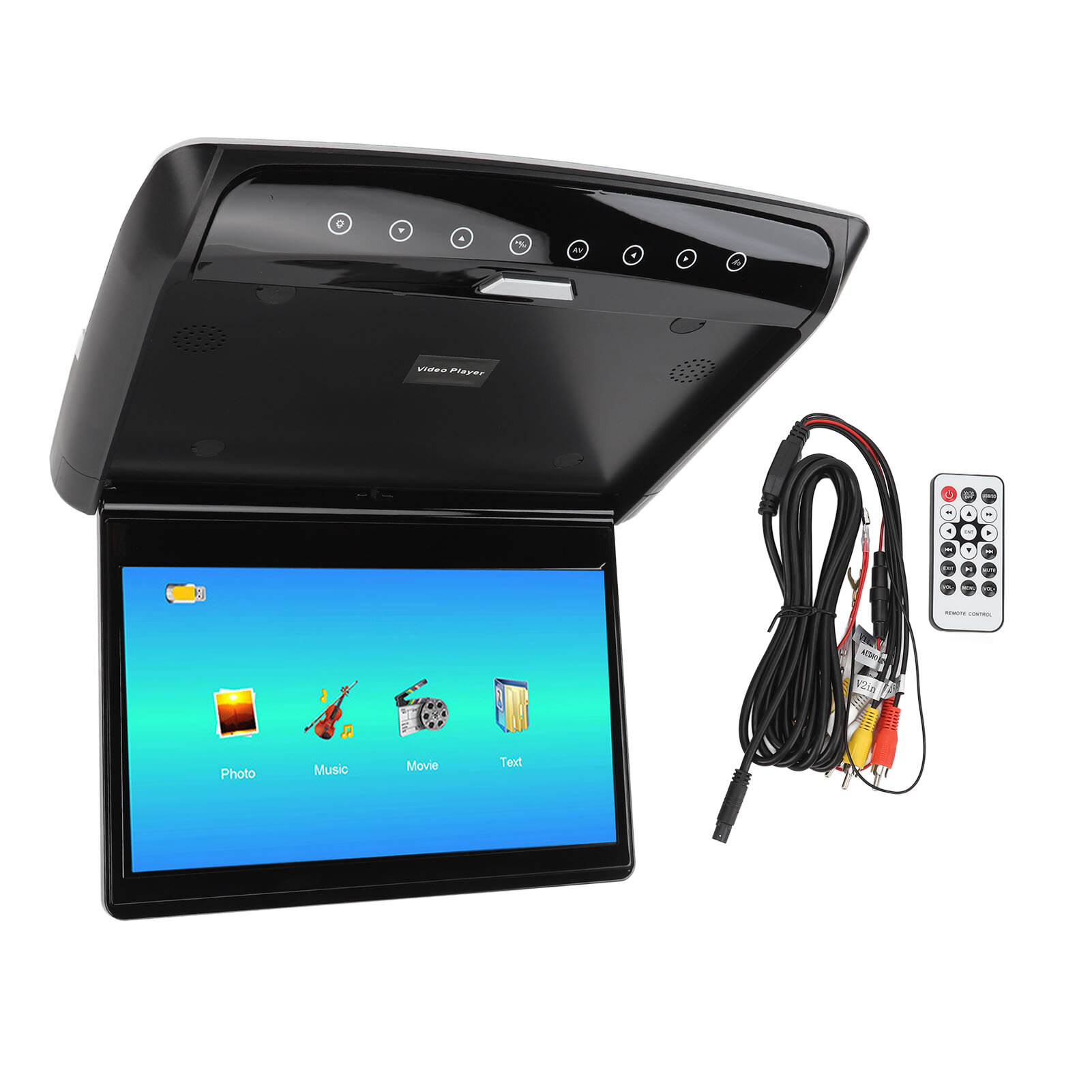 Автомобильный накладной игрок 11,6 -дюймовый HD IPS Экран 170 градусов угла развлечения заднего сиденья для бизнес -автомобиля внедорожник RV Black