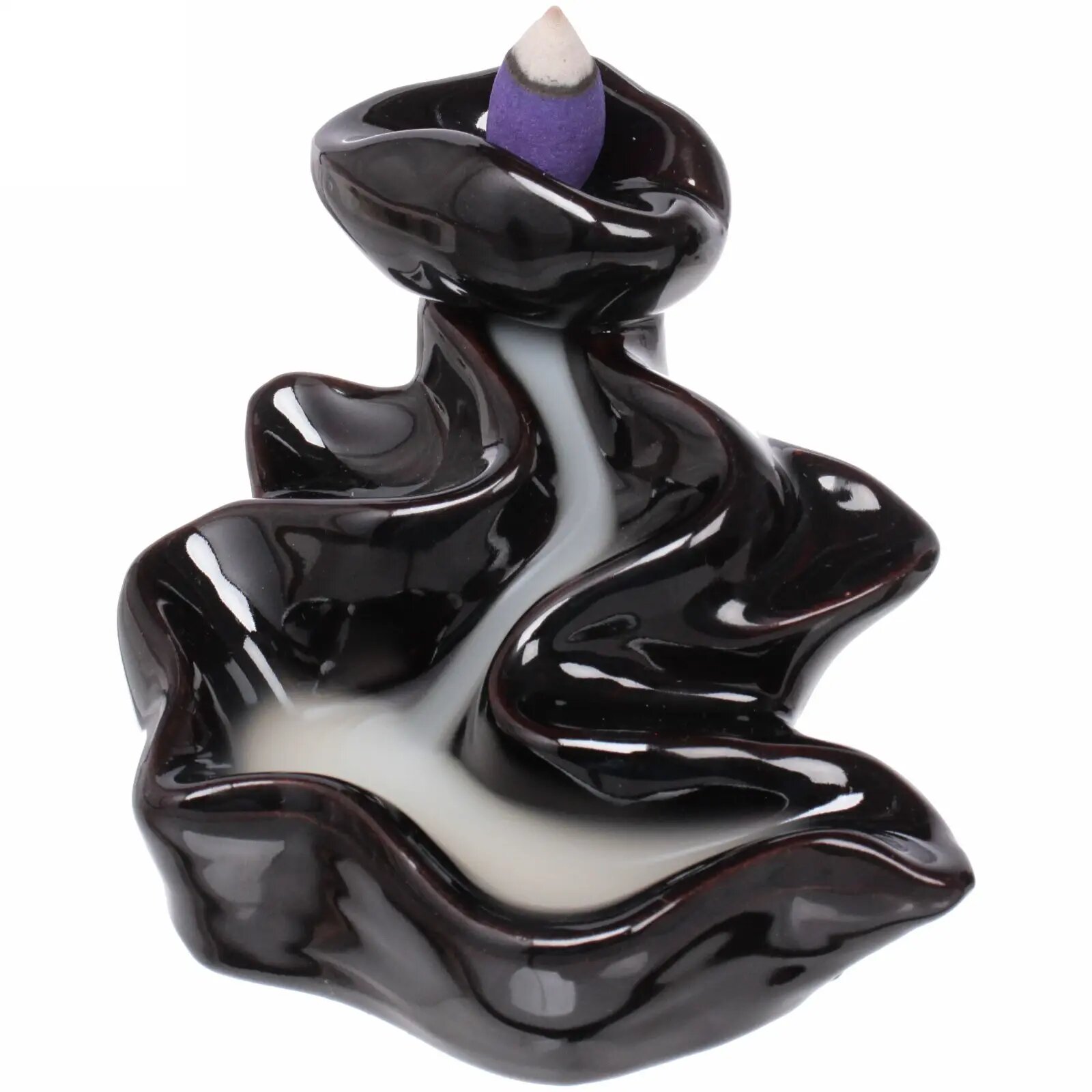 Подставка под стелющиеся благовония «Горная река», керамическая, 11,7х9,6х9,5см, антистресс