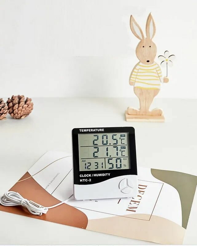 Электронный Термометр-гигрометр , Комнатный и уличный термометр