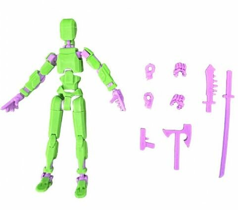 Крутой многосуставной игрушечный робот-сборщик, напечатанный на 3D-принтере, с тремя формами рук и четырьмя видами оружия