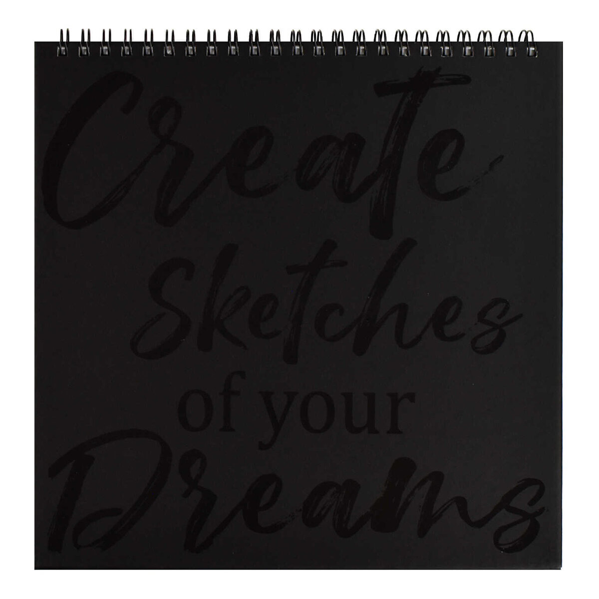 Феникс Скетчпад 160 г/м2 на гребне 21x21 см 40 листов черный 65415-CV86 для эскизов и заметок