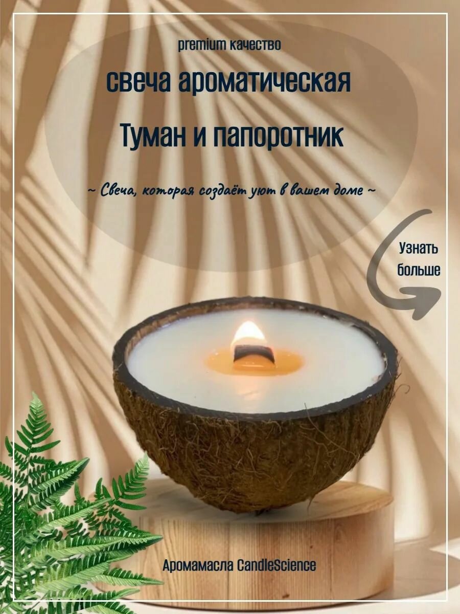 Аромасвеча M CandleScience Fog and Fern