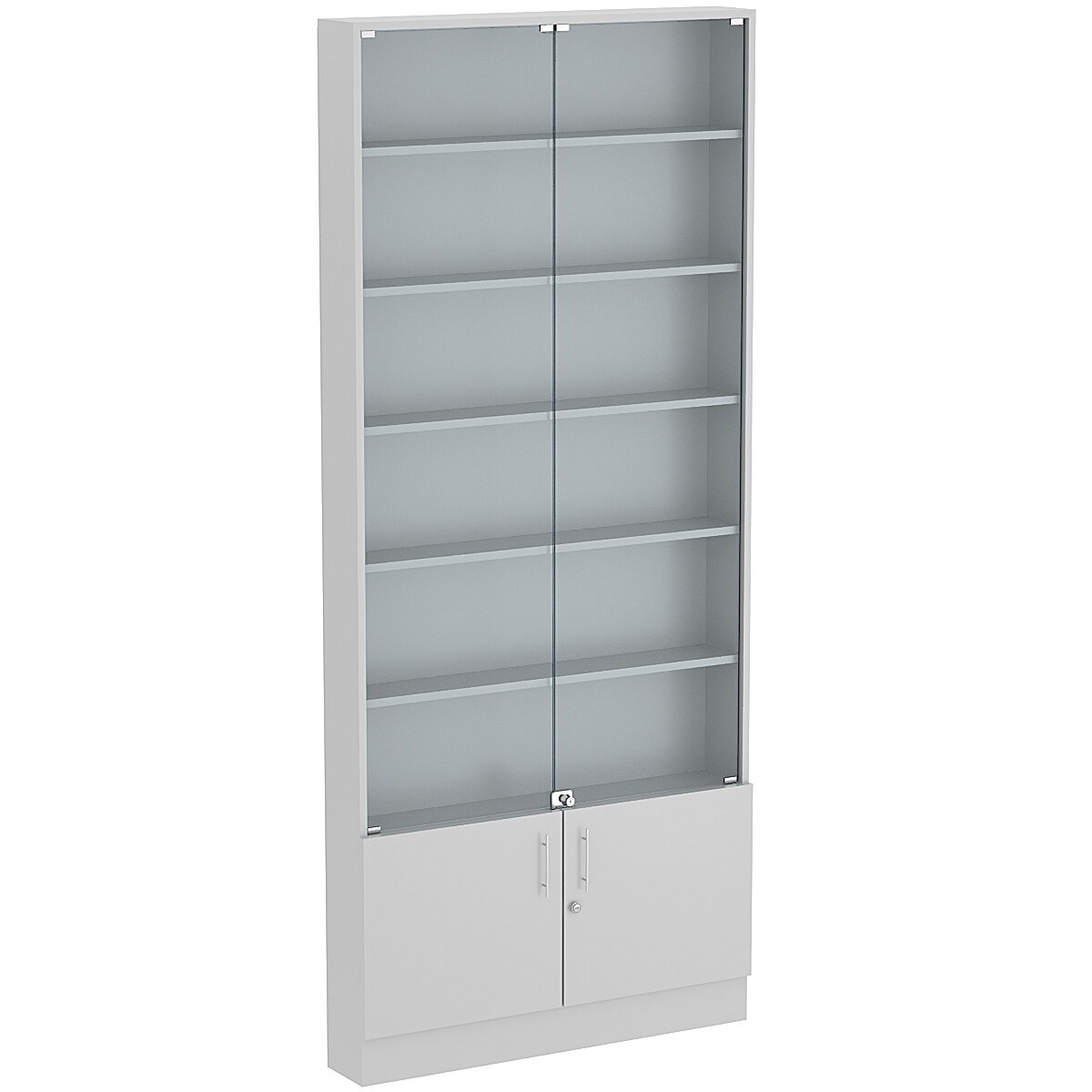 Торговая витрина Level №9-5п с 5-ю полками из ДСП 150х900мм, Серый