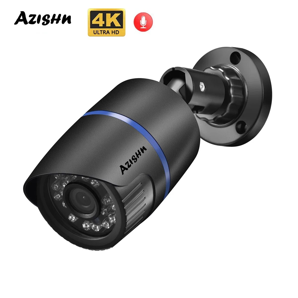 AZISHN IP-камера наружная 8MP 3.6mm, 4MP(POE48V)