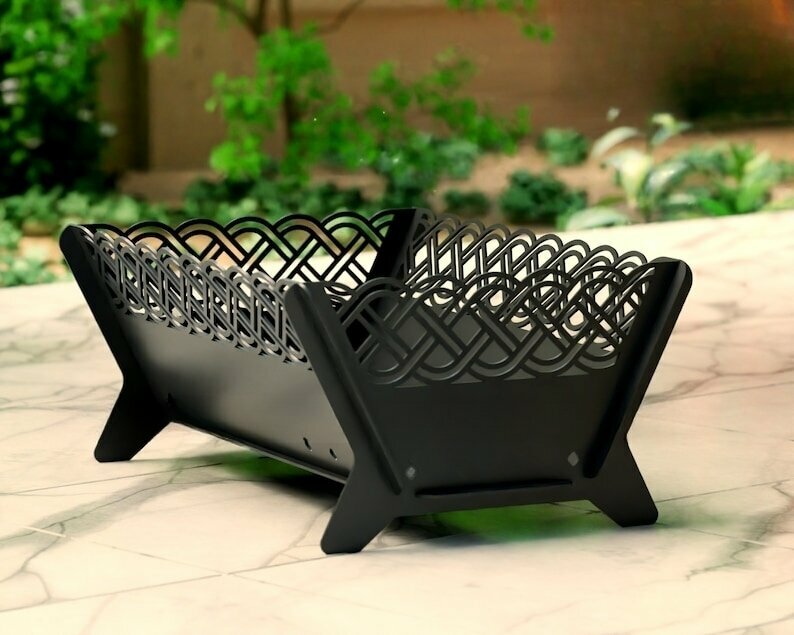 Очаг, чаша для костра, Костровая чаша, Жаровня для улицы декоративная разборная - огнеупорная краска