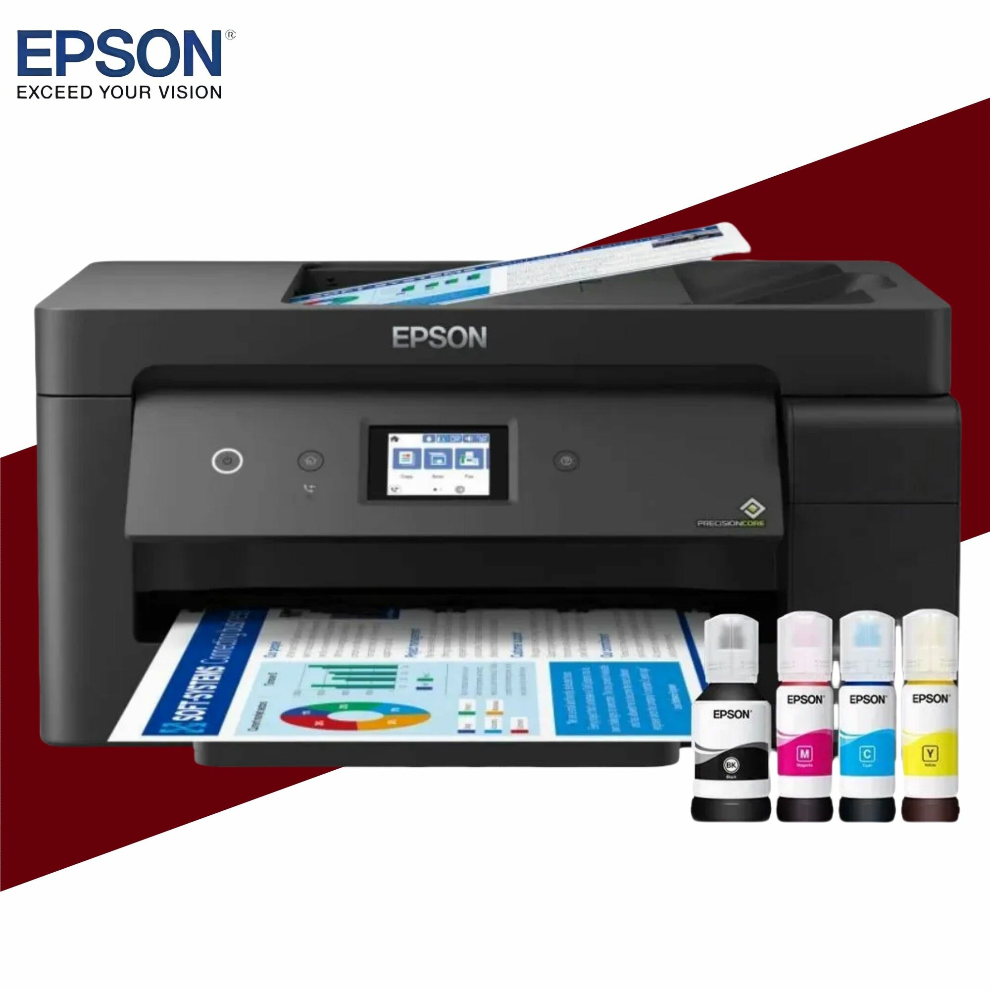 Epson МФУ Струйное L--14158, СНПЧ, цветн, 4-в-1, USB, WiFi, A3+