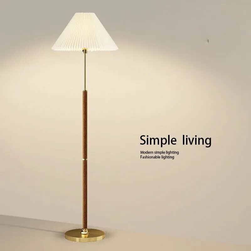 Напольный светильник E27, люминесцентная лампа, бежевый плафон, 45 см x 158 см