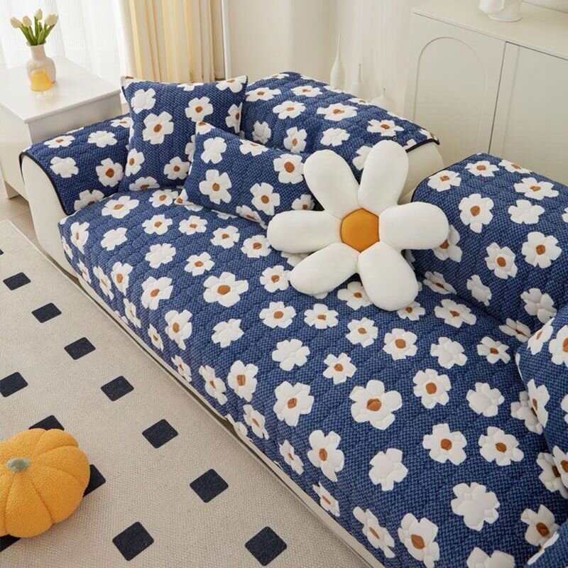 Дивандек на и кресла Молочный кашемир, 110x240 cm чехлы для мебели, угловой чехол-покрывало на диван