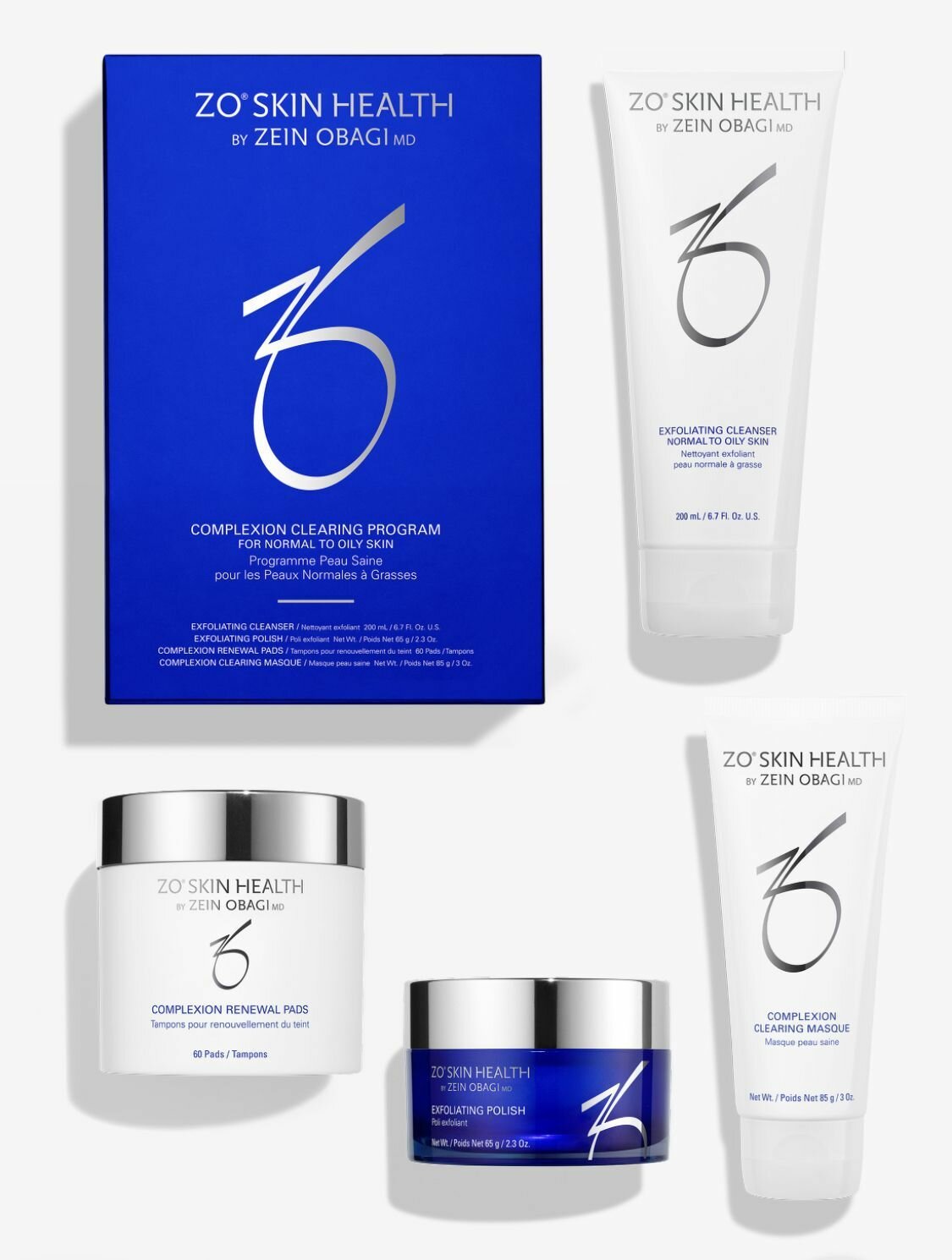 ZO Skin Health by Zein Obagi COMPLEXION CLEARING PROGRAM, Программа глубокого очищения кожи, 4 средства