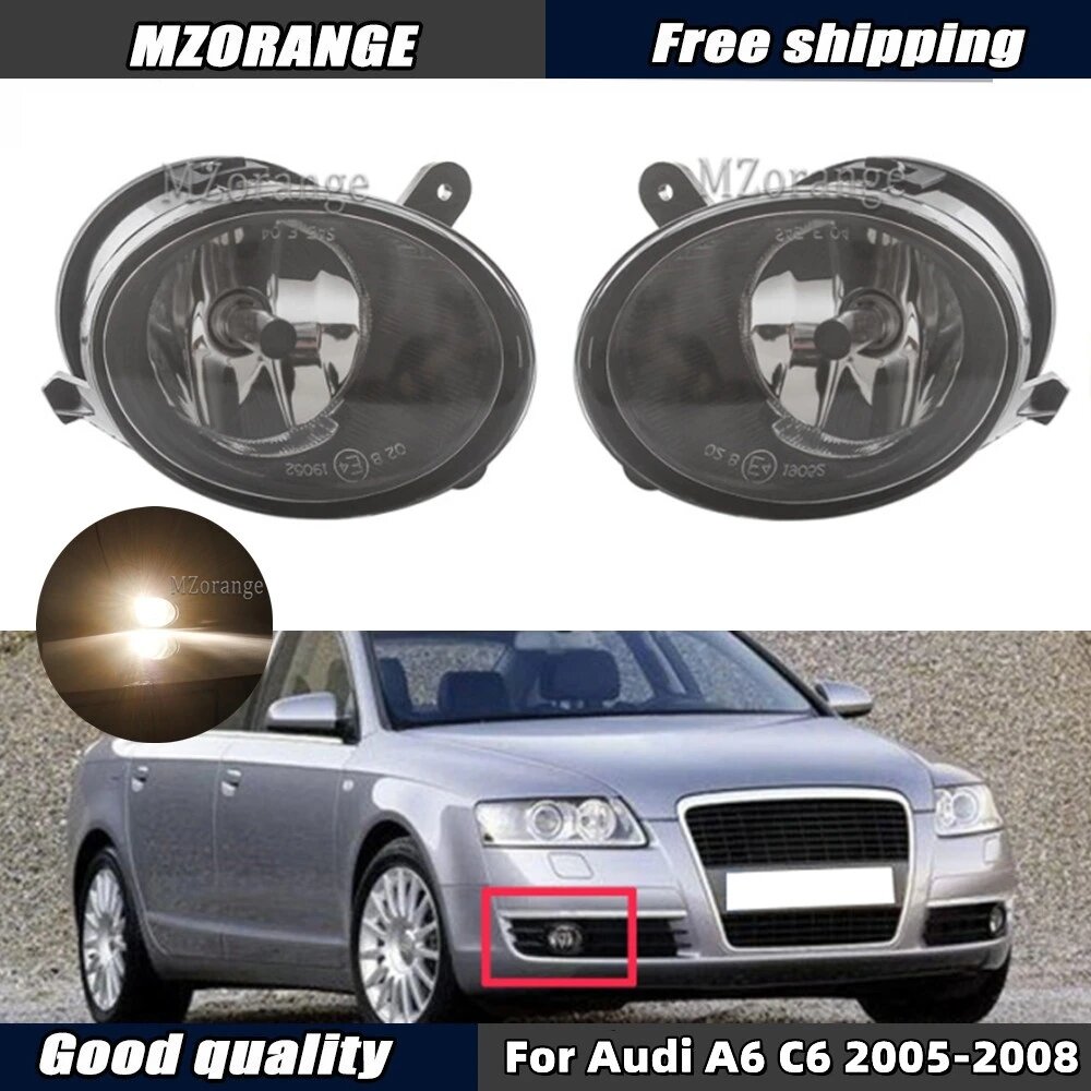 Противотуманные фары для Audi A6 C6 2005 2006 2007 противотуманные фонари для переднего бампера Left and Right