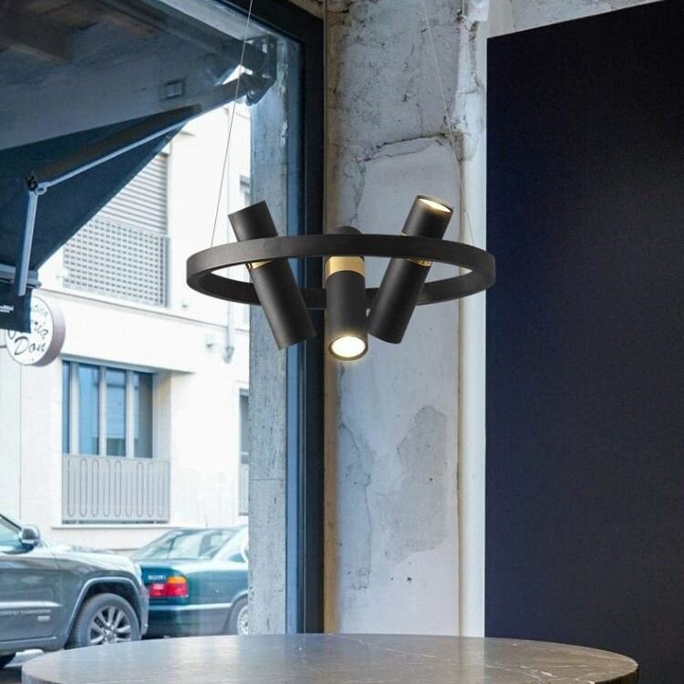 Современные Черные Светодиодные Люстры, С Вращающимися Прожекторами, Декоративным Освещением Интерьера, Для Гостиной, Стола, Спальни -jua